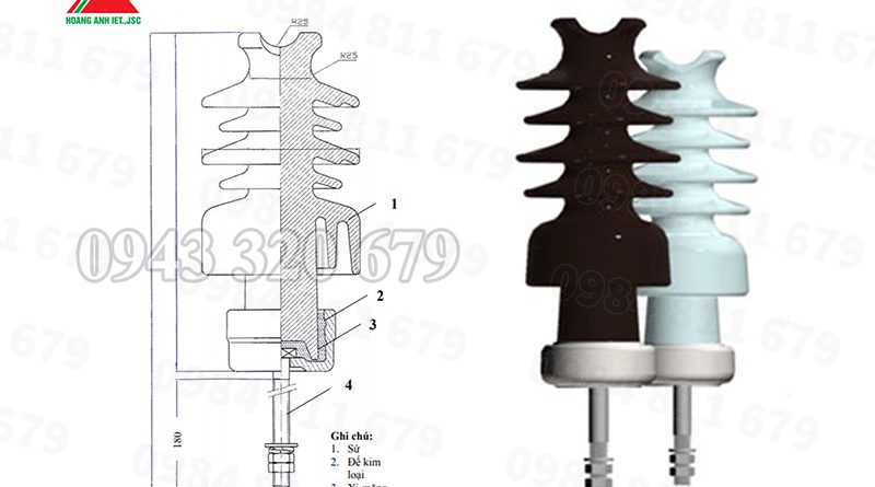 Sứ đứng 35kV Pin Post – Giải pháp cách điện trung thế hiệu quả, bền bỉ